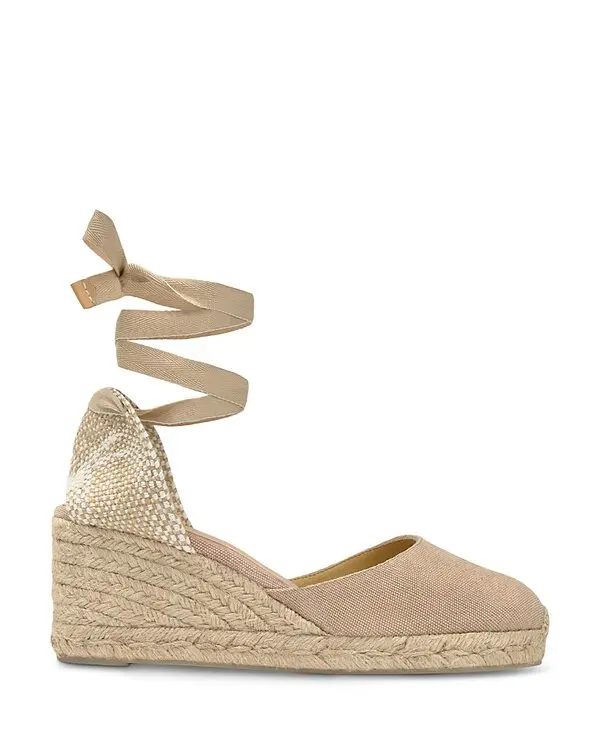 CastaÑer Carina Ankle Tie Espadrille Pumps - Sand