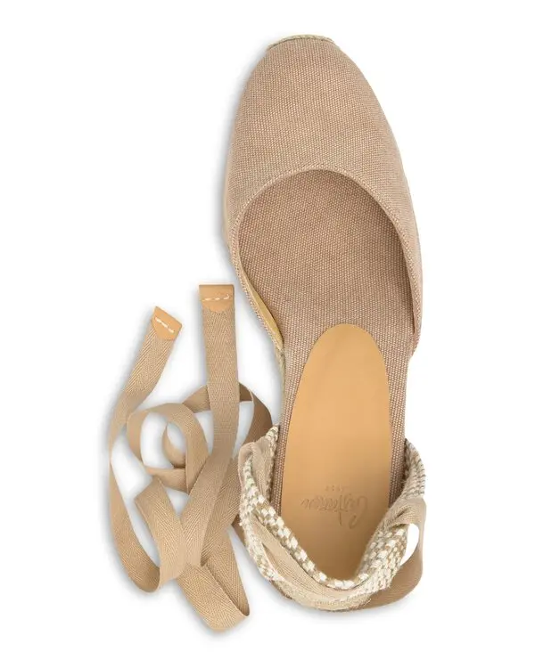 CastaÑer Carina Ankle Tie Espadrille Pumps - Sand