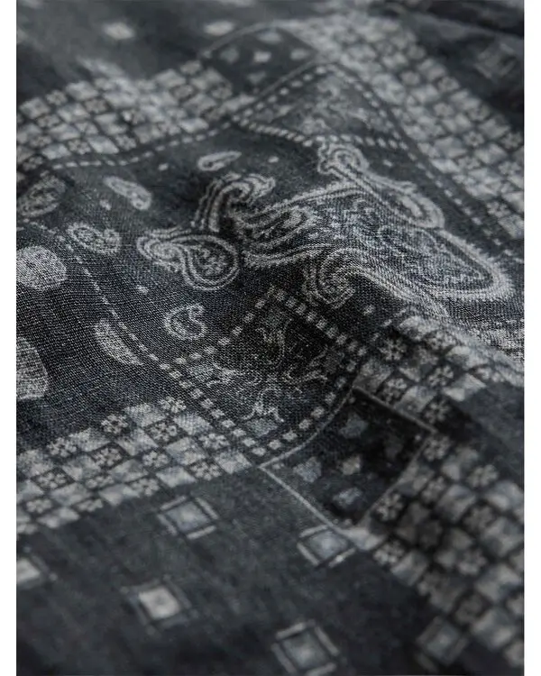 John Varvatos Dan Short Sleeve Camp Shirt - Black
