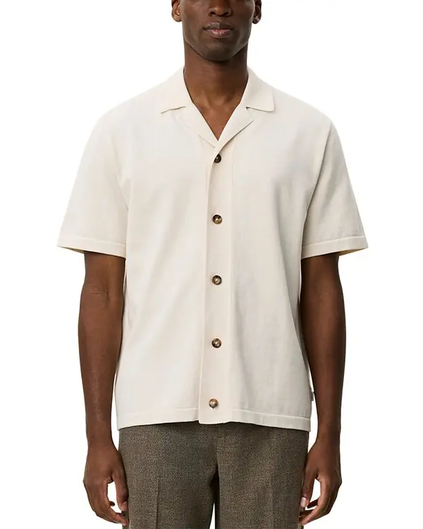 LES DEUX Emmett Globe Knitted Shirt - Ivory