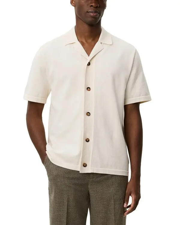 LES DEUX Emmett Globe Knitted Shirt - Ivory