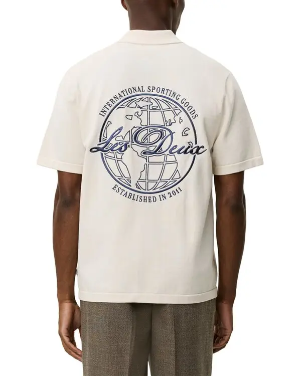 LES DEUX Emmett Globe Knitted Shirt - Ivory
