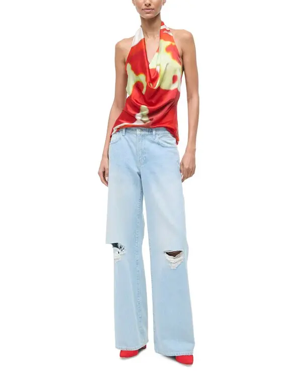 Staud Liora Printed Top - Red Zone