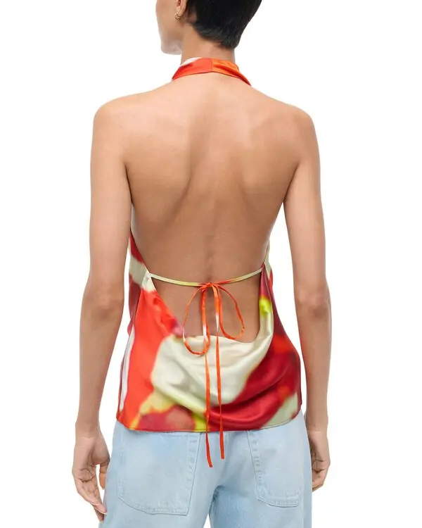 Staud Liora Printed Top - Red Zone