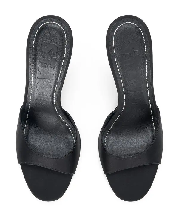 Staud Brigitte Satin Wedge Sandals