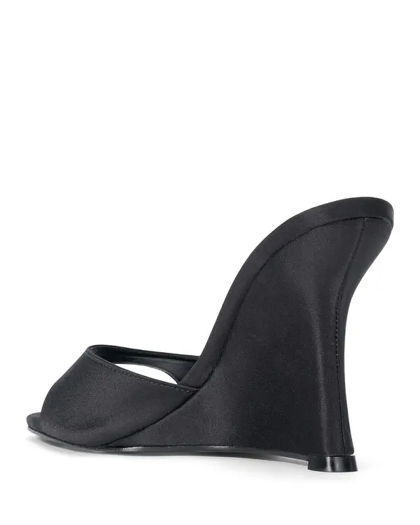 Staud Brigitte Satin Wedge Sandals