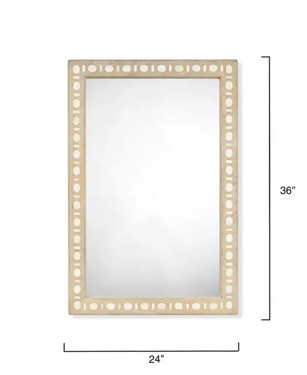 JAMIE YOUNG CO. Sama Wood And Bone Inlay Mirror