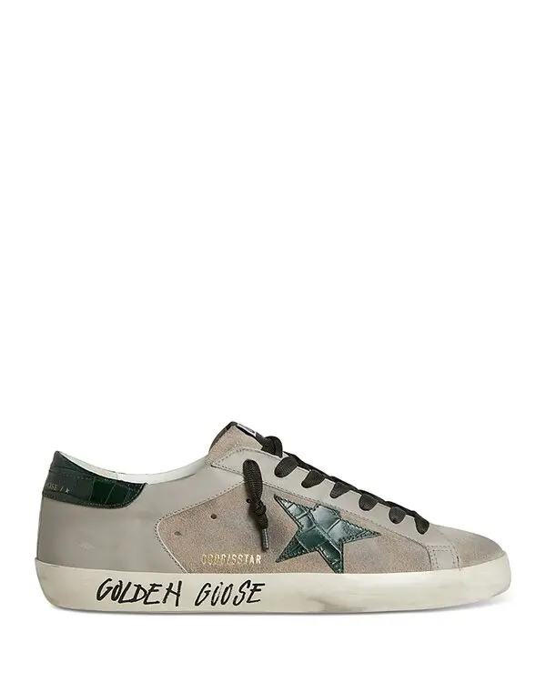 GOLDEN GOOSE Super Star Suede Sneakers - Grey Beige