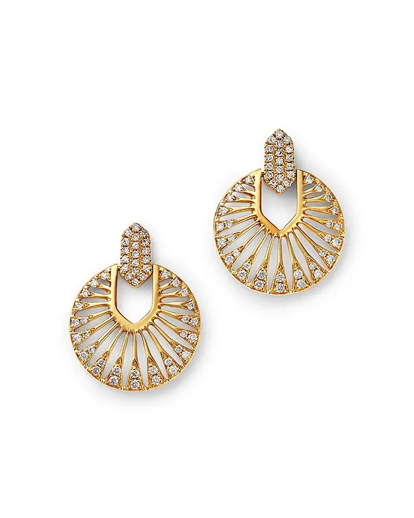 Bloomingdale'S Diamond Doorknocker Drop Earrings - Gold