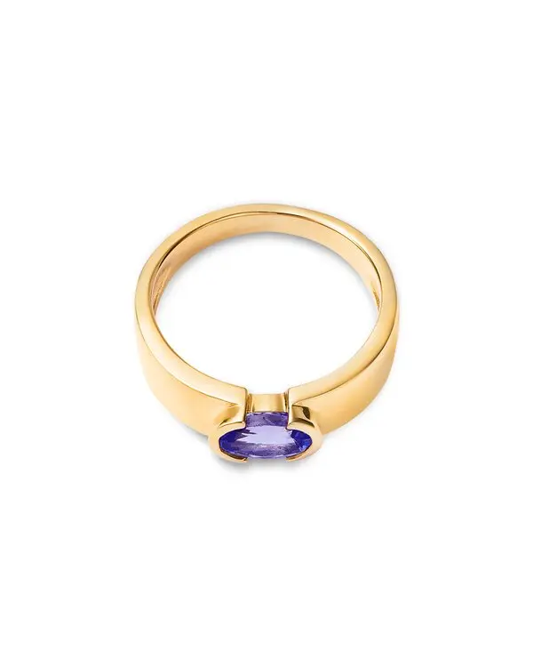 Bloomingdale'S Tanzanite And Yellow Solitaire Ring