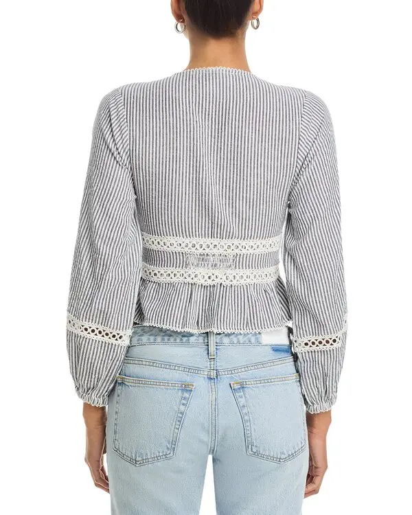 Vintage Havana Stripe Long Sleeve Blouse