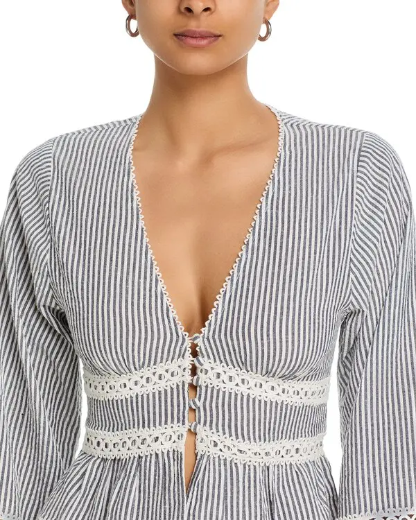Vintage Havana Stripe Long Sleeve Blouse