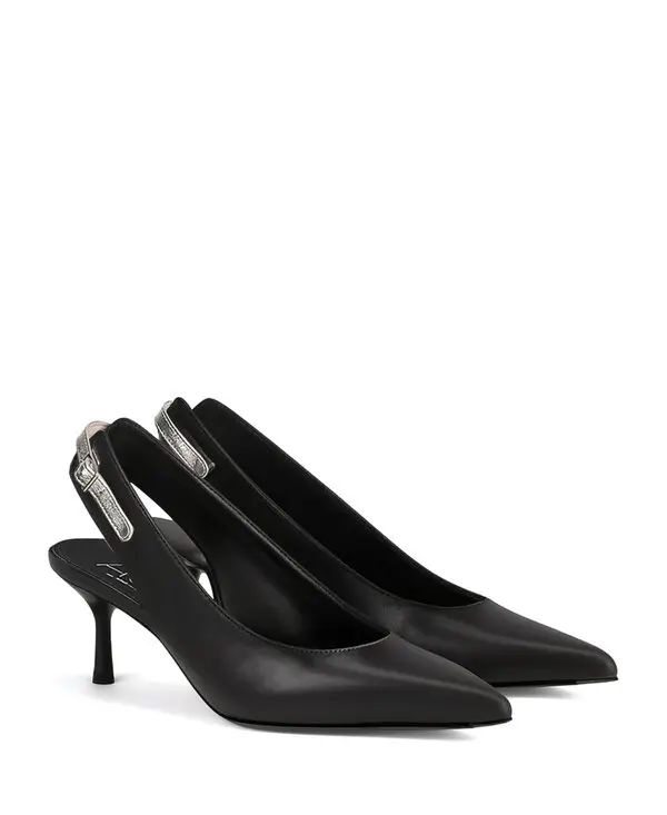 Agl Leather Slingback Sandals