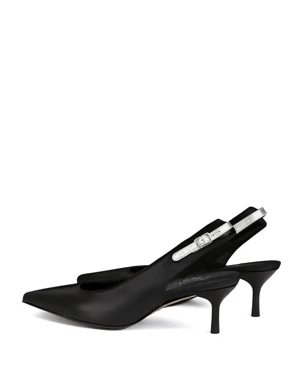 Agl Leather Slingback Sandals