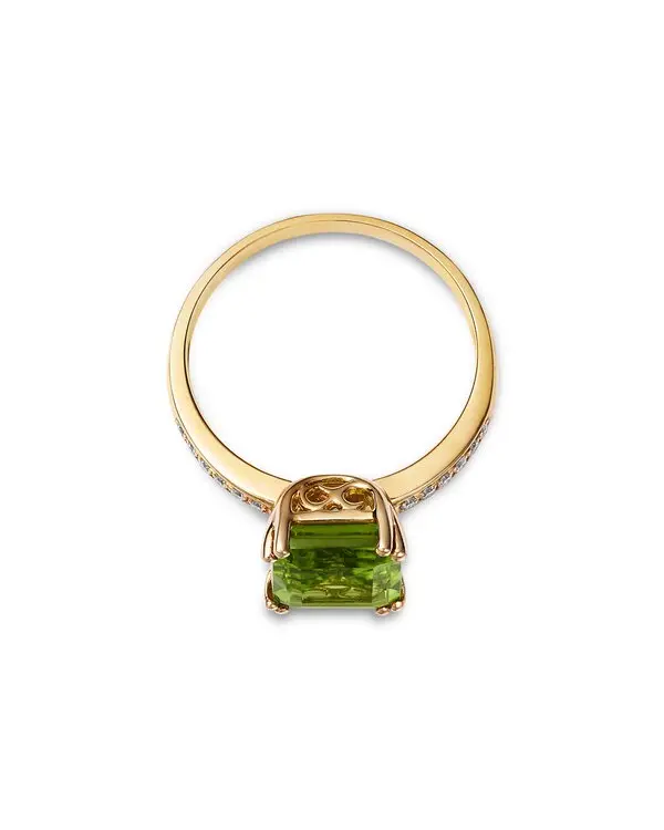 Bloomingdale'S 14k Yellow Peridot And Diamond Ring