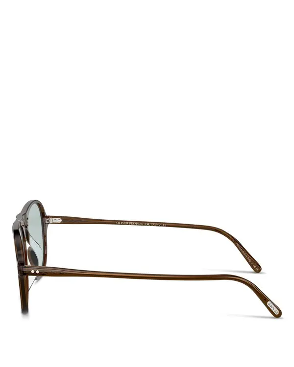 Oliver Spencer Nilos Square Optical Glasses 56mm - Dark Brown