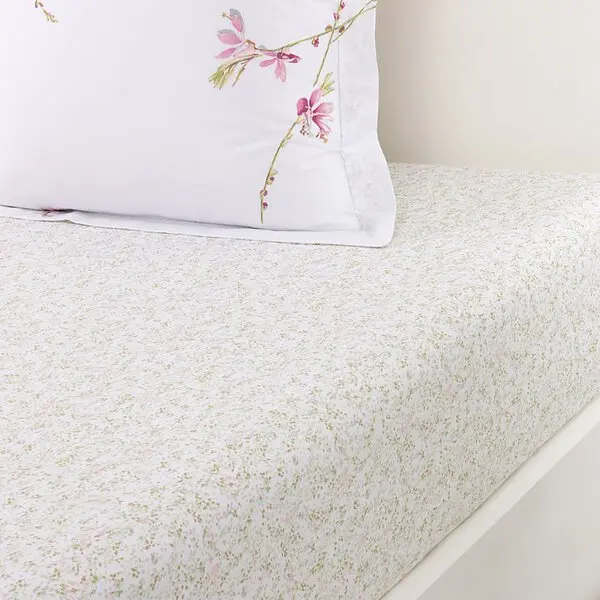 YVES DELORME Gaura Fitted Sheet, Queen - Pink