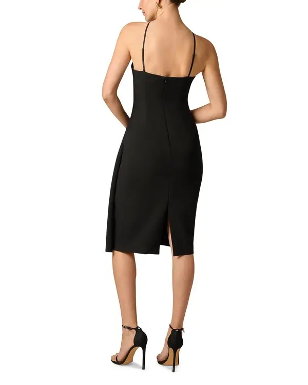 Aidan Mattox Crepe Midi Dress