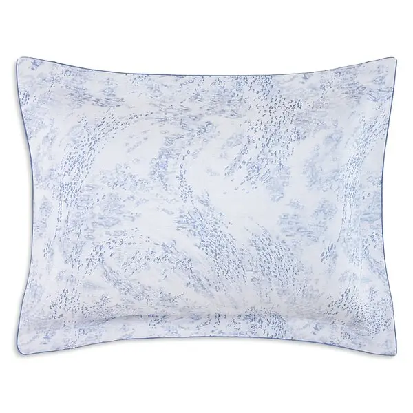 YVES DELORME Ecumes King Sham - Blue