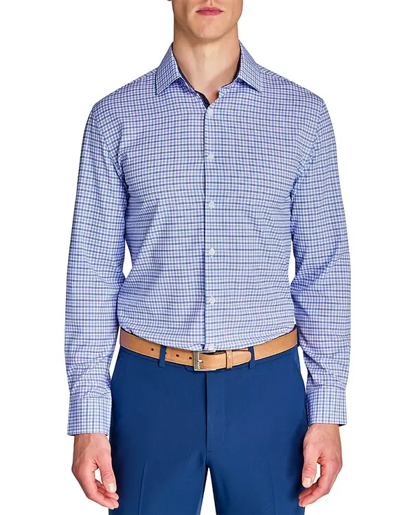 WRK Slim Fit Grid Performance Dress Shirt
