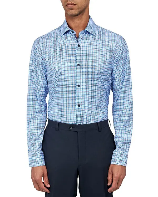 WRK Slim Fit Check Performance Dress Shirt