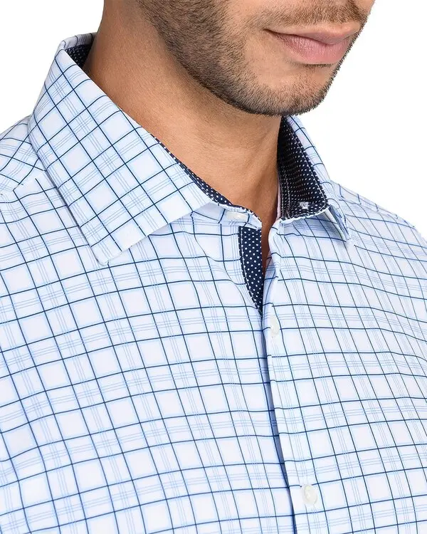WRK Slim Fit Plaid Performance Dress Shirt