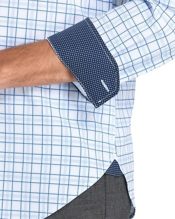WRK Slim Fit Plaid Performance Dress Shirt