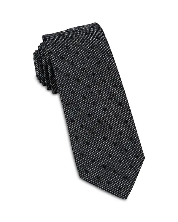 WRK Dot Silk Tie - Charcoal