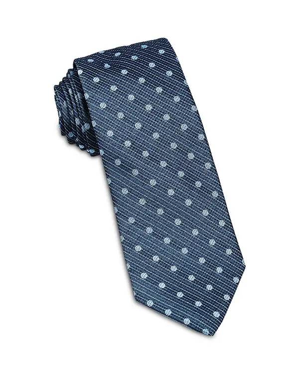 WRK Dot Silk Neck Tie - Navy
