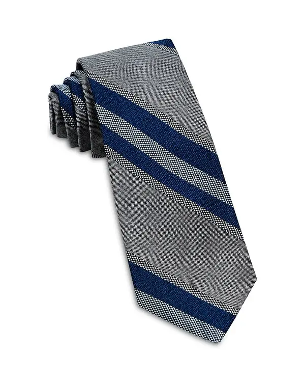 WRK Multi-stripe Silk Tie - Grey