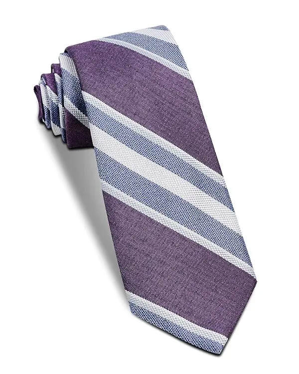 WRK Multi-stripe Silk Necktie - Lilac