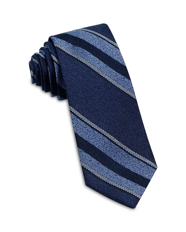 WRK Multi-stripe Silk Necktie - Navy