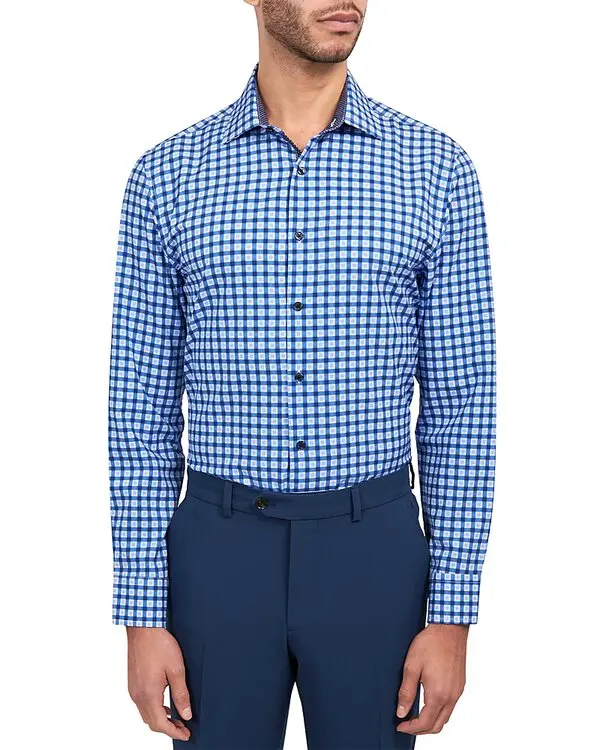 WRK Slim Fit Small Windowpane Performance Dress Shirt