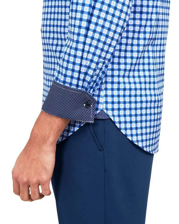 WRK Slim Fit Small Windowpane Performance Dress Shirt