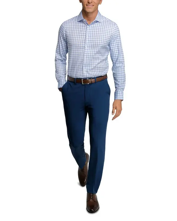 WRK Slim Fit Check Reworked Dress Shirt - White/ Navy