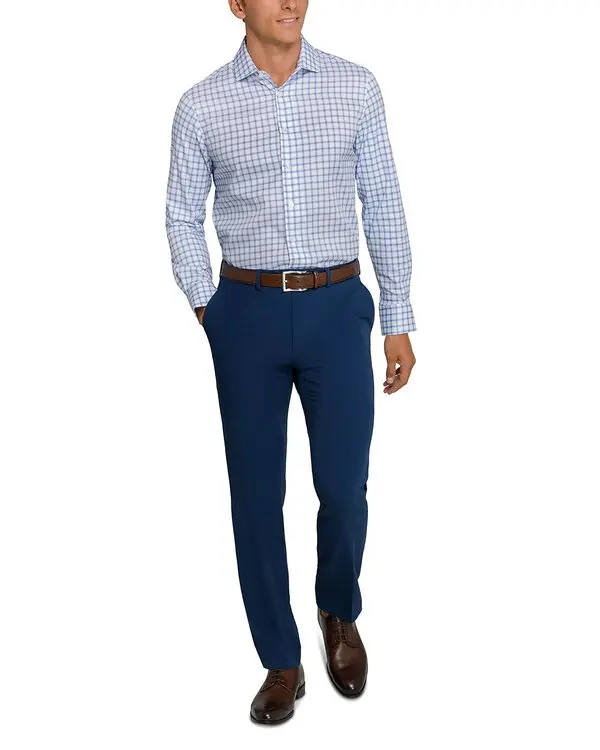 WRK Slim Fit Check Reworked Dress Shirt - White/ Navy