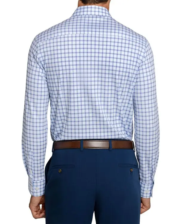 WRK Slim Fit Check Reworked Dress Shirt - White/ Navy