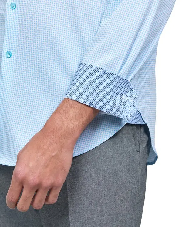 WRK Slim Fit Flower Geo Performance Dress Shirt