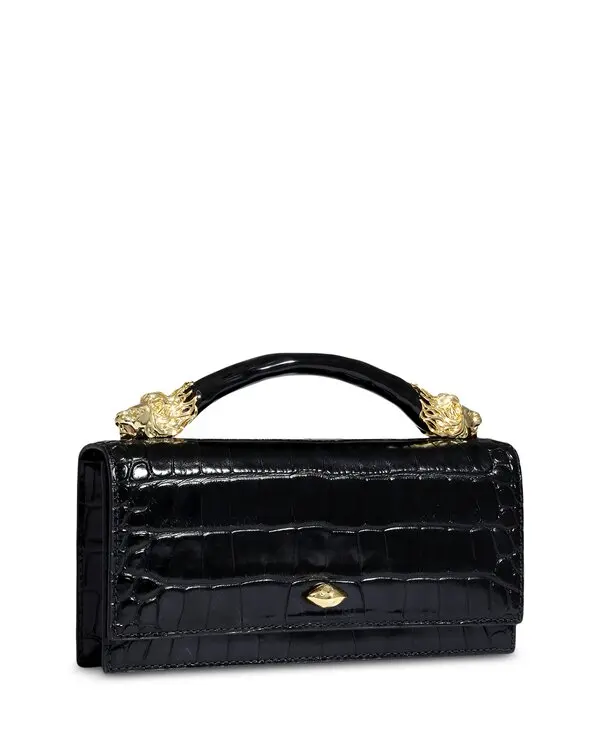 Alexis Bittar Lioness Embossed Leather Handbag - Black