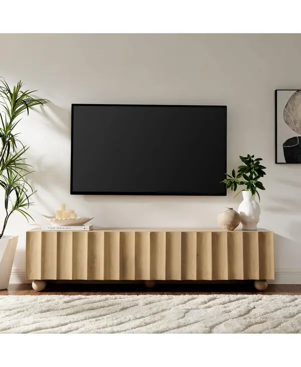 MODWAY Sorren Scalloped 71" Wood Tv Stand