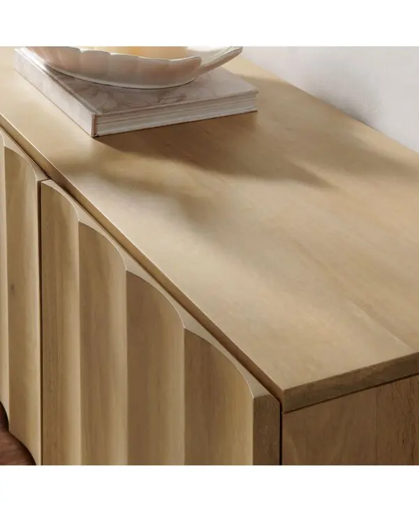 MODWAY Sorren Scalloped 71" Wood Tv Stand