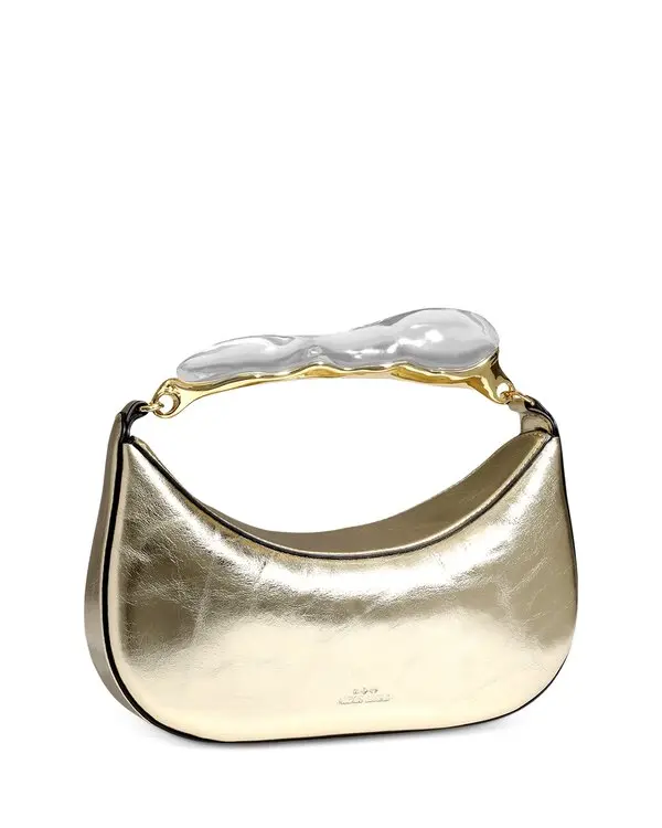 Alexis Bittar Water Stone Handle Leather Handbag