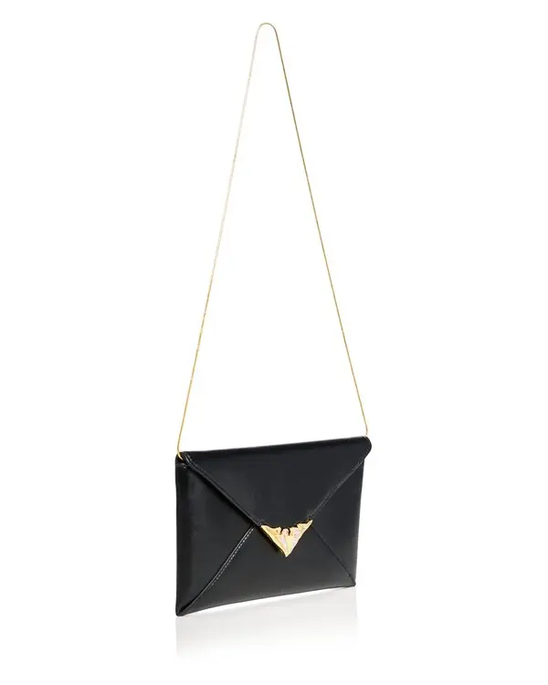 Alexis Bittar Leather Envelope Clutch - Black