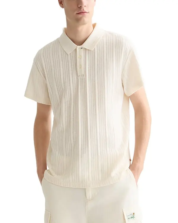 Scotch & Soda Ribbed Polo Sweater - Eggnog