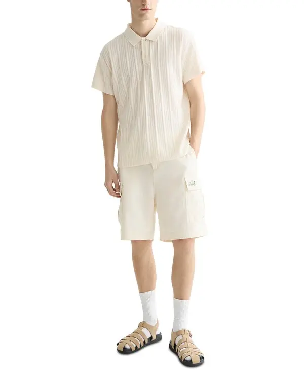 Scotch & Soda Ribbed Polo Sweater - Eggnog