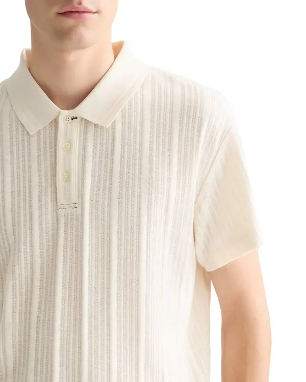 Scotch & Soda Ribbed Polo Sweater - Eggnog