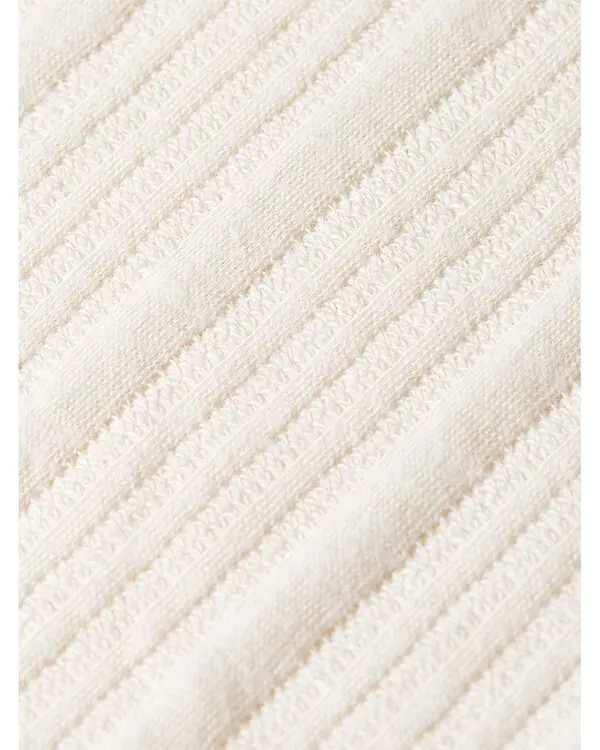 Scotch & Soda Ribbed Polo Sweater - Eggnog