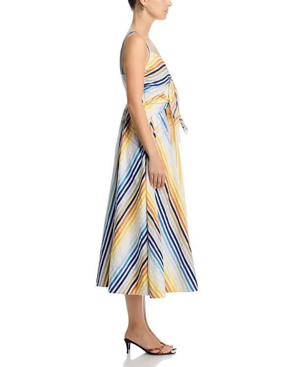 TOCCIN Wren Double Tie Front Midi Dress - Sunset