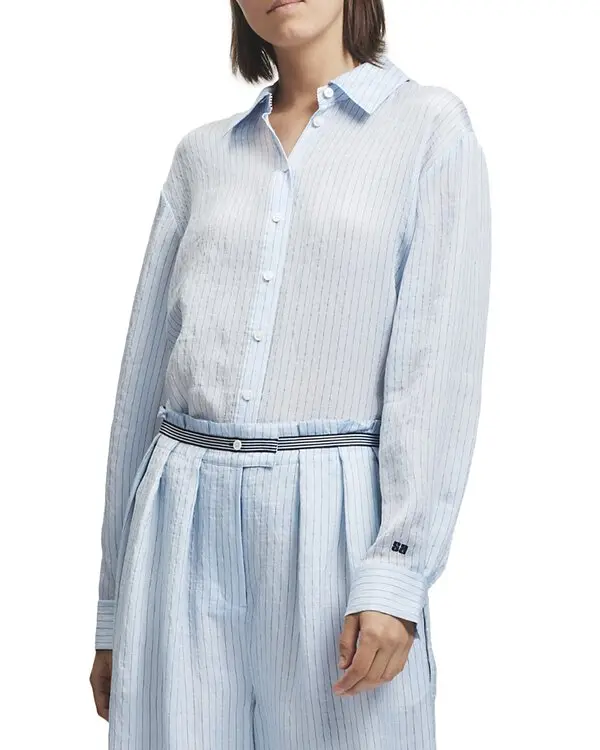 SAINT ART Lanette Pinstriped Blouse