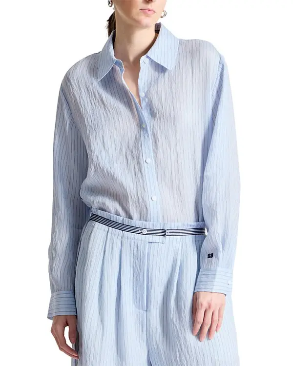 SAINT ART Lanette Pinstriped Blouse